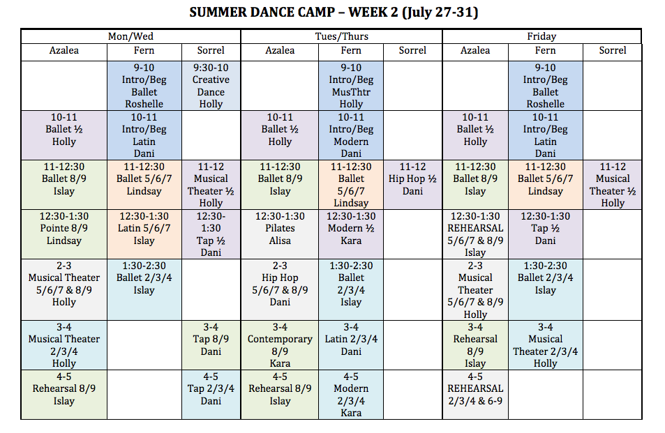 Summer Camp | Trillium Dance Studios